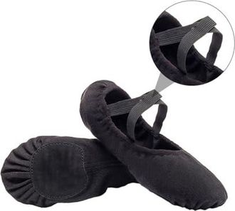 UPKOCH Chaussures De Ballet &agrave; Semelle Souple en Tissu Extensible Noir, pour Femme Adulte, Adapt&eacute;es Au Yoga Et &agrave; La Danse Classique, Taille 40