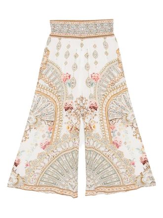 Camilla pantalon Ottoman Dynasty &agrave; coupe ample - Blanc