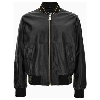 Versace Jeans Couture Lederjacke - - Jackets - Herren - Schwarzk - 2XL