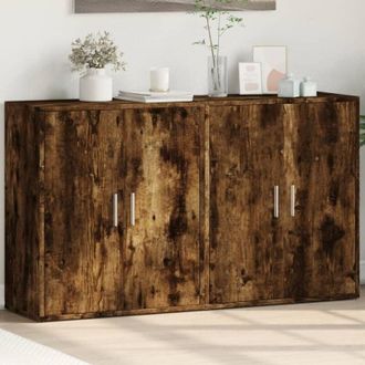 vidaXL Sideboards 2 Stk. R&auml;uchereiche 60x31x70 cm Holzwerkstoff - Vidaxl