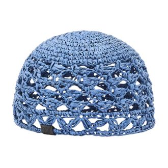 Emporio Armani Crochet Cap - - Accessories - Damen - Blau - ONE SIZE