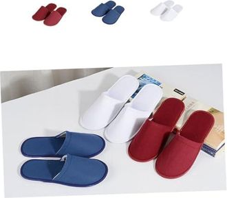 Hemobllo Pantoufles Jetables Tissu Doux pour Hôtel et Maison Semelle Antidérapante EVA Confort Respirant pour Invités et Voyage