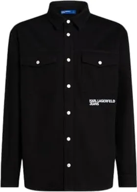 Karl Lagerfeld Klj Overshirt Homme T-shirt, Noir, XS