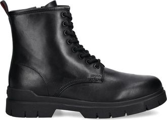 HUGO BOSS lace-up zip boots - Noir
