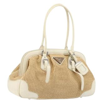 Prada Sac &agrave; main vintage doccasion - Femme - Pre-owned - Beige - Taille: ONE Size