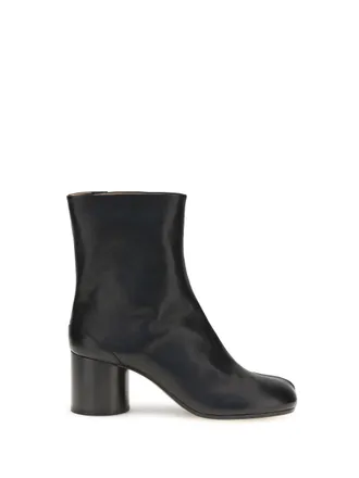 Maison Margiela Womens Ankle Boots Tabi Black Leather Lamb