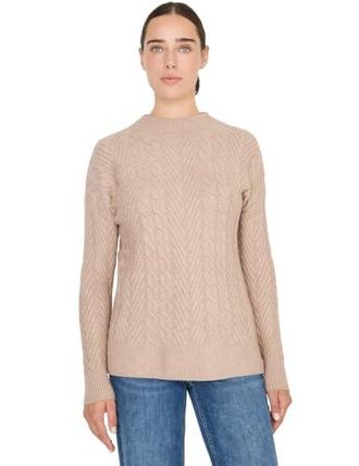 Cecil 3015558 Pull torsad&eacute;, Sandalwood Beige m&eacute;lang&eacute;, S Femme
