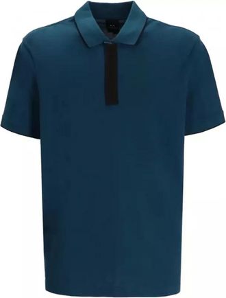A|X Armani Exchange Homme, Tops, Vert, Taille: S Polo Slim Fit avec Insert Boutonn&eacute;