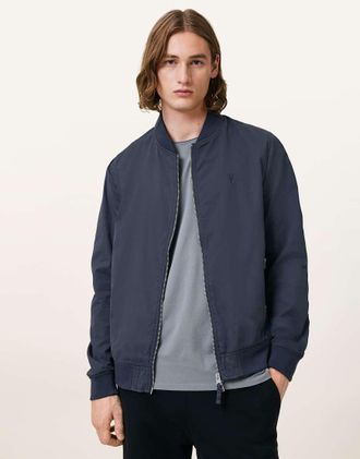 AllSaints Bassett Bomberjacke in Command Blue-Blau