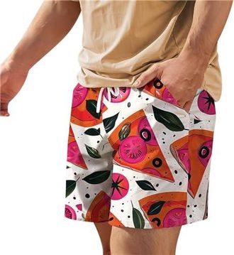 Generic Short de sport pour homme - Short de plage d&eacute;t&eacute; - S&eacute;chage rapide - Short de bain pour homme, Rouge, 3XL