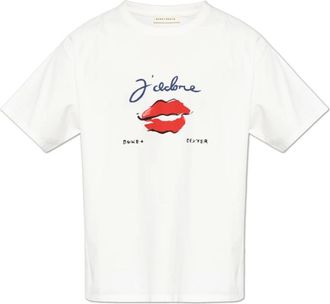 Duke + Dexter Duke + Dexter, Homme, Tops, Blanc, Taille: L Logo T-Shirt