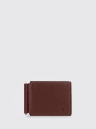 Brunello Cucinelli Bifold-Geldb&ouml;rse aus Kalbsleder mit Geldklammer