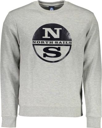 North Sails Grauer Langarm-Crewneck-Sweatshirt mit Print - - Sweatshirts & Hoodies - Herren - Grau - S