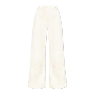 Moncler Weitgeschnittene Hose - - Trousers - Damen - Beige - 2XS