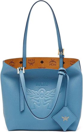 MCM Crossbody Bags - Himmel Shopper aus Leder mit Logoprägung - Gr. unisize - in Blau - für Damen