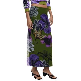 Desigual Gr&uuml;ner Polyester Damenrock - - Skirts - Damen - Mehrfarbig - XS