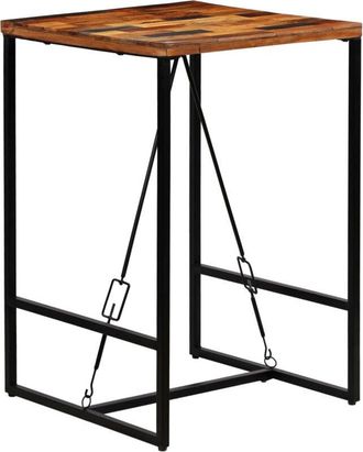 vidaXL Table de bar Bois de récupération massif 70x70x106 cm Vidaxl