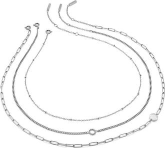 Olivia Burton Set aus 3 Halsketten f&uuml;r Damen Kollektion ILLUSION aus Edelstahl - 24100075