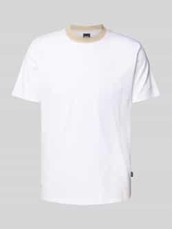 HUGO BOSS T-Shirt mit geripptem Rundhalsausschnitt Modell Tessler