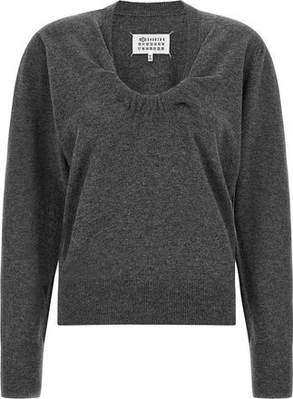 Maison Margiela Rundhalspullover - Grau