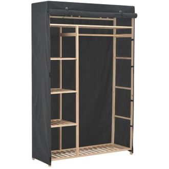 vidaXL Kleiderschrank Grau 110 x 40 x 170 cm Stoff - Vidaxl