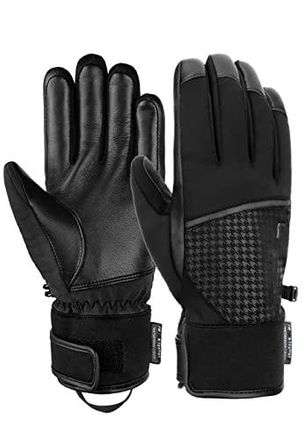 Reusch Mara R-tex XT avec dragonne et Membrane imperméable et Respirante, Gants de Ski et de Neige agréablement Chauds dhiver, Noir, 7 Femme