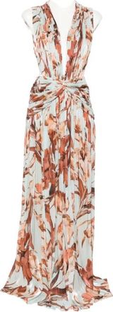 Costarellos Costarellos, Femme, Robes, Multicolore, Taille: 42 FR Fayla Draped Pleated Gown