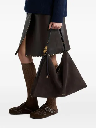 Etro Suede Leather Hobo Bag - Brown
