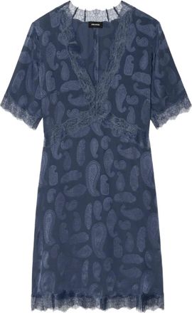 Zadig&Voltaire robe &agrave; motif cachemire - Bleu
