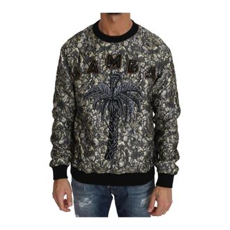 Dolce & Gabbana Homme, Sweatshirts et sweats &agrave; capuche, Multicolore, Taille: S Pull Samba Jacquard Palmtree Dolce & Gabbana