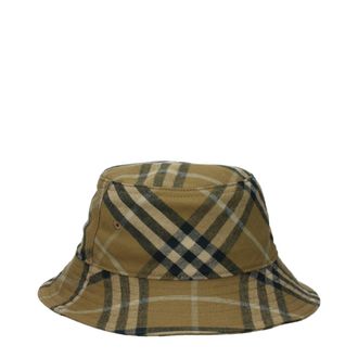 Burberry Mens Green Cotton Bucket Hat
