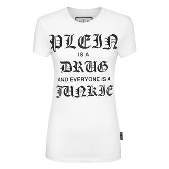 Philipp Plein T-Shirt Slim Fit - - Tops - Damen - Wei&szlig; - L