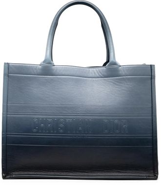 Dior Shopper - Medium Ombre Embossed Leather Book Tote - Gr. unisize - in Blau - für Damen