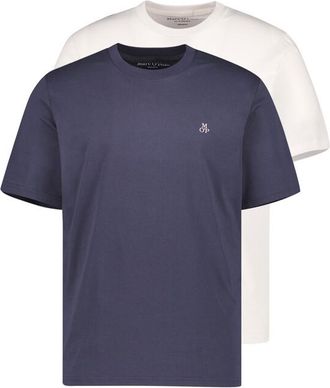 Marc O'Polo Herren T-Shirts blau Baumwolle
