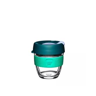 KeepCup Brew wiederverwendbare Kaffeetasse - gehärtetes Glas und spritzwassergeschützter Trinkdeckel, klein 227 ml - Eventide
