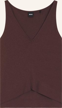 HUGO BOSS Casual Top Ecleita Relaxed Fit braun