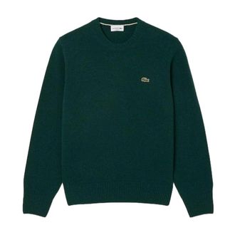 Lacoste Carded Wool Crew Neck Sweater - - Knitwear - Herren - Gr&uuml;n - L