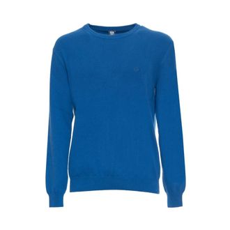 Sergio Tacchini Homme, Pulls, Bleu, Taille: XL Pull en Laine Mélangée à Ourlet Côtelé Uni