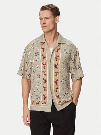 HUGO BOSS Hemd Espino 50560632 Hellgr&uuml;n Oversize