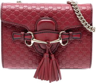 Gucci Hobo Bags - Mini Microguccissima Emily Crossbody - Gr. unisize - in Rot - f&uuml;r Damen