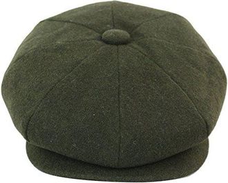 TruClothing Béret Homme Tweed Casquette Style Vendeur de journeaux Blinders Vert Olive L