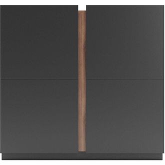 HERDASA Meuble à chaussures, modèle ODDA (516graph), avec deux portes, Herdasa. Graphite-Noyer