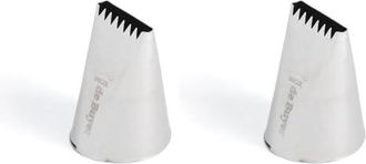 De Buyer De Buyer - Douille &agrave; b&ucirc;che plate en inox - 8 dents, 20 x 3 mm - En Inox, Id&eacute;ale pour D&eacute;corer, Garnir et Remplir, Sans Soudure pour Hygi&egrave;ne Parfaite, S