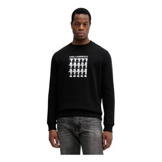 Karl Lagerfeld Rundhals-Sweatshirt - - Knitwear - Herren - Schwarzk - 2XL