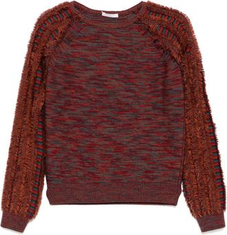 Chlo&eacute; Ockerfarbener Pullover mit Quasten - Rot