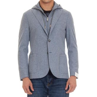 Eleventy Homme, Vestes, Bleu, Taille: L Veste crois&eacute;e