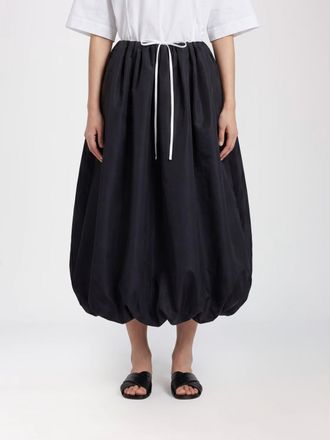 Calvin Klein Jupe midi &eacute;vas&eacute;e en m&eacute;lange de soie avec taille &agrave; cordon