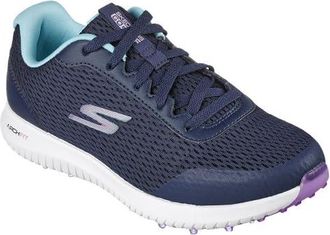 Skechers Shoe-go Golf Max 2 Fairway 3 Baskets pour Femme, Bordure en Maille Bleu Marine, 38 EU