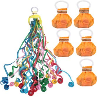 DOITOOL 6 Stück Bunte Handgeworfene Papiergirlanden Farbenfrohe Luftschlangen für Partys Leichte Reinigung für Hochzeiten und Geburtstage