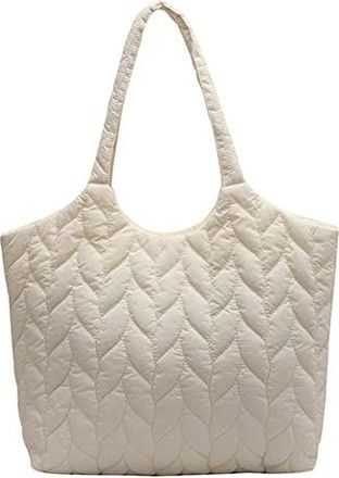 Generic Sac matelass&eacute; sous les bras avec fil &agrave; broder, sacs &agrave; main d&eacute;contract&eacute;s, tendance, en nylon, &eacute;l&eacute;gant, doux, rembourr&eacute; en coton, pour les vacances du w